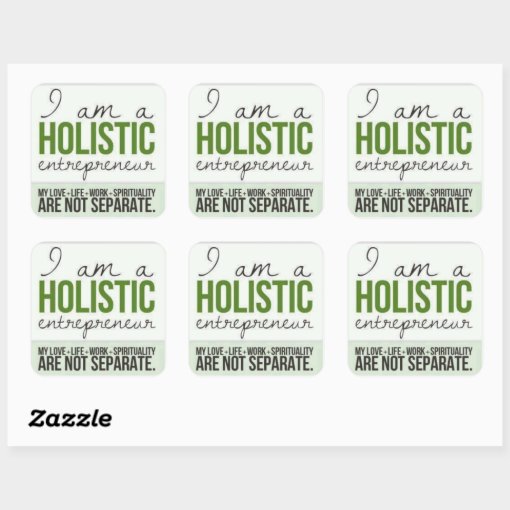 Holistic Entrepreneur Square Sticker | Zazzle