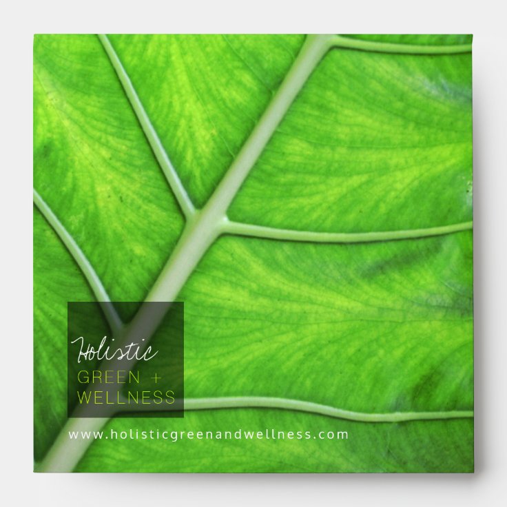 Holistic Green Tropical Leaf Texture Simple Photo Envelope | Zazzle
