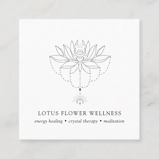 Holistic Healing Lotus Flower Business Card | Zazzle