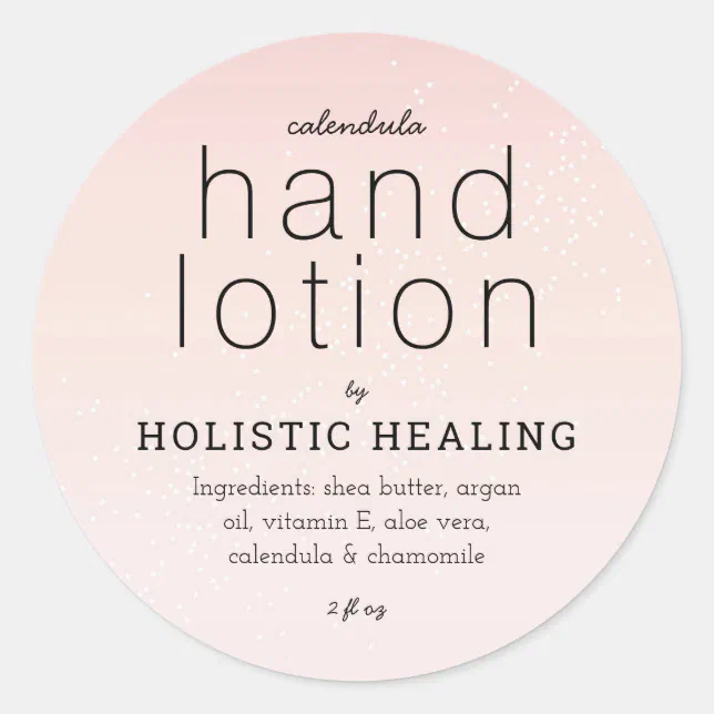 Holistic Healing Spa Product Sticker Label | Zazzle