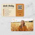 Holistic Health Coach QR Code Photo Business Card | Zazzle