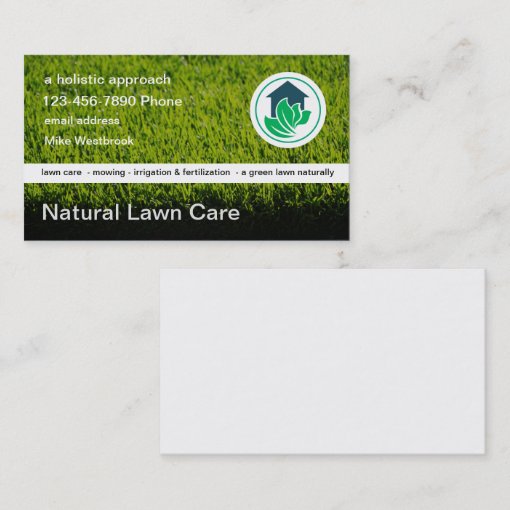 Holistic Lawn Care Services Business Card | Zazzle
