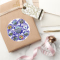 Holland Delft Blue Delftware Classic Round Sticker | Zazzle
