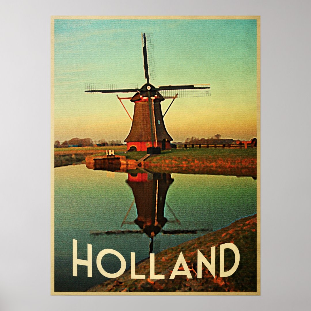 Holland Windmill Poster | Zazzle