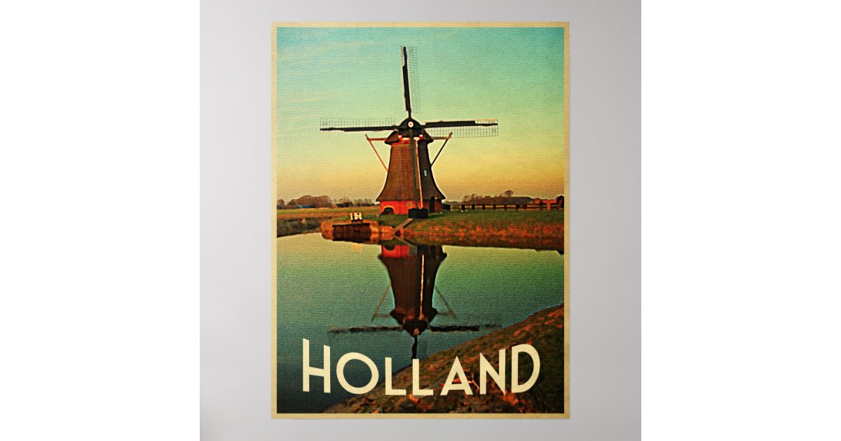 Holland Windmill Poster | Zazzle
