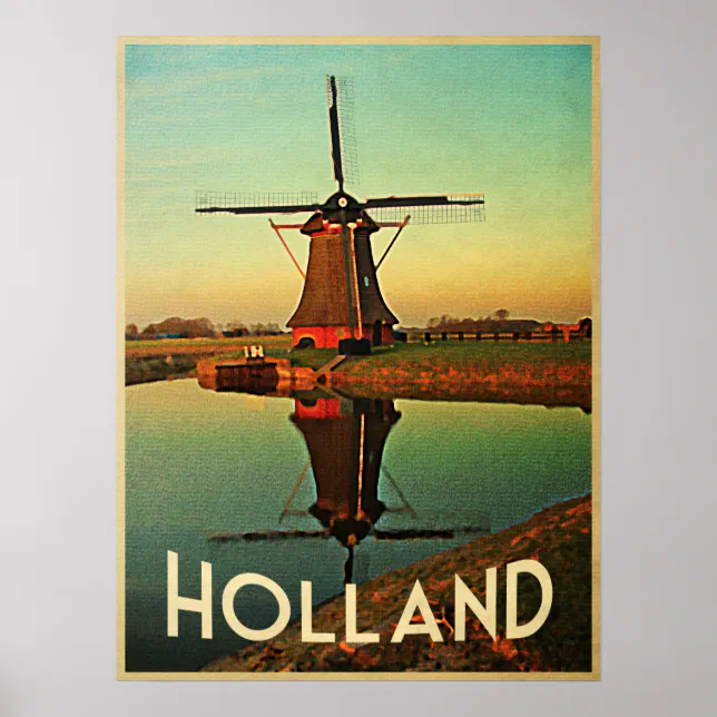 Holland Windmill Poster | Zazzle