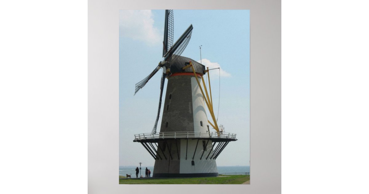 Holland windmill, Vlissingen, The Netherlands Poster | Zazzle