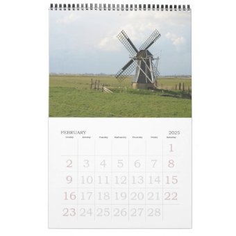 Holland Windmills Calendar | Zazzle