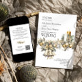 Holly Bells Golden Berries Winter Wedding Details Invitation | Zazzle