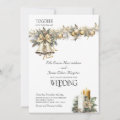 Holly Bells Golden Berries Winter Wedding Invitation | Zazzle