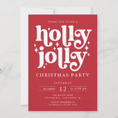 Holly Jolly Christmas Party Invitation | Zazzle