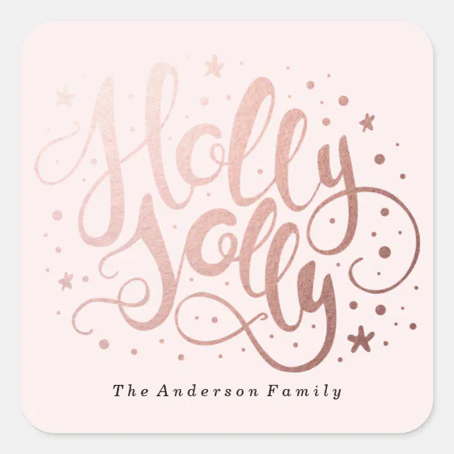 Holly Jolly | Holiday Stickers | Zazzle