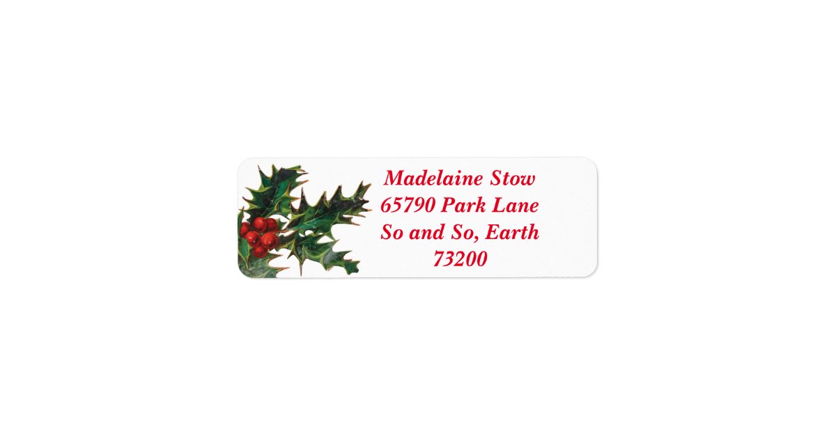 Holly Label | Zazzle