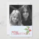 Holly Sprig Double Sided Photo Card | Zazzle