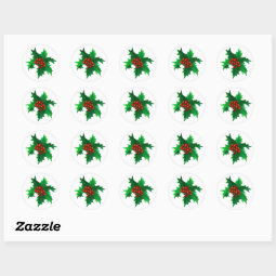 Holly Stickers | Zazzle