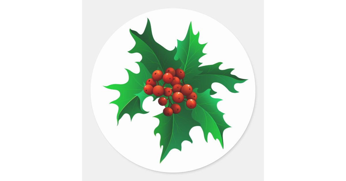 Holly Stickers | Zazzle