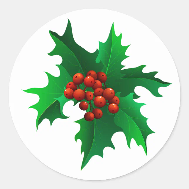 Holly Stickers | Zazzle