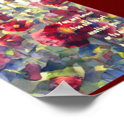 Hollyhocks Poster/Print Poster | Zazzle