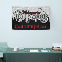 Hollywood Birthday Banner | Zazzle