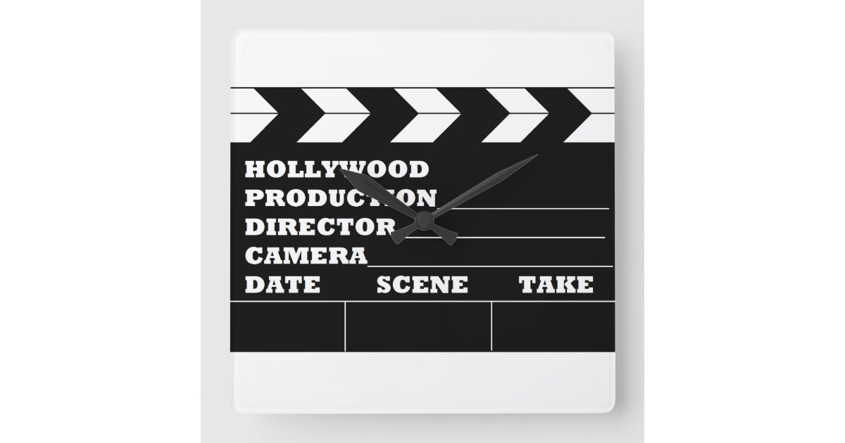 Hollywood Clapboard Clock | Zazzle