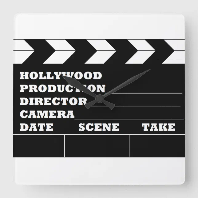 Hollywood Clapboard Clock | Zazzle
