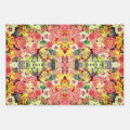 Hollywood Floral Op-Art Sampler Wrapping Paper Sheets | Zazzle