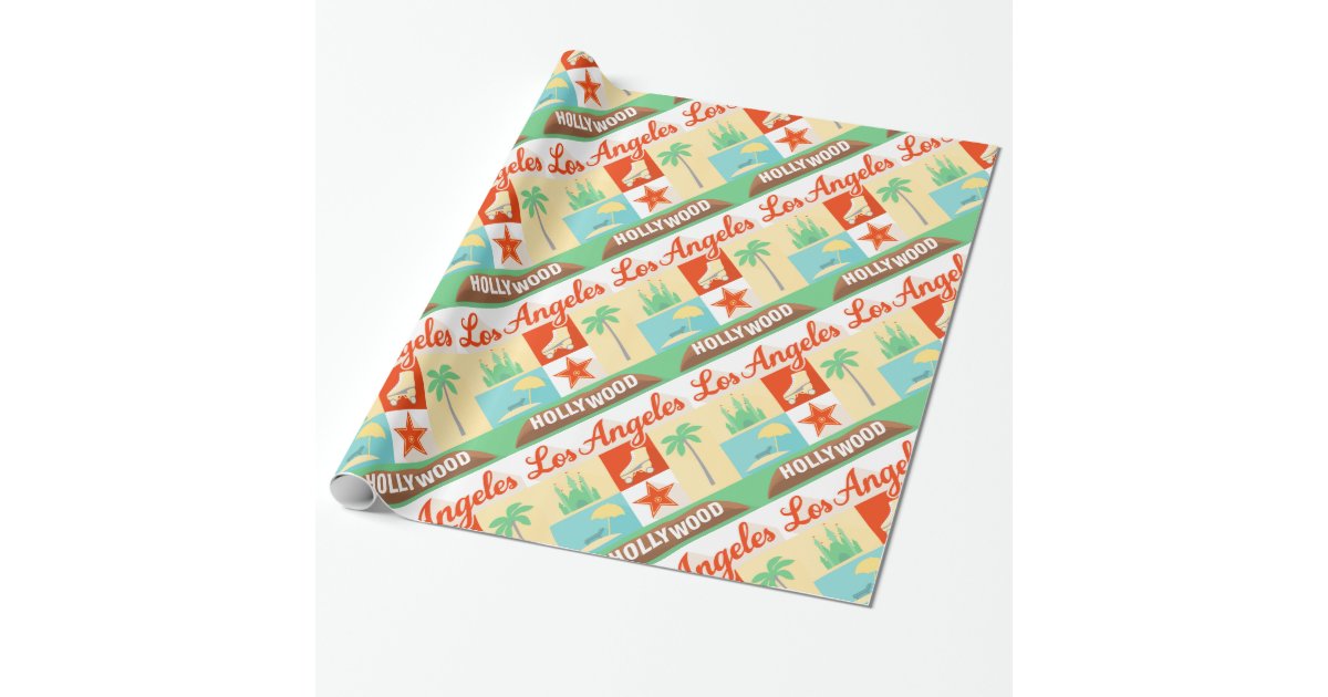 hollywood los angeles wrapping paper | Zazzle