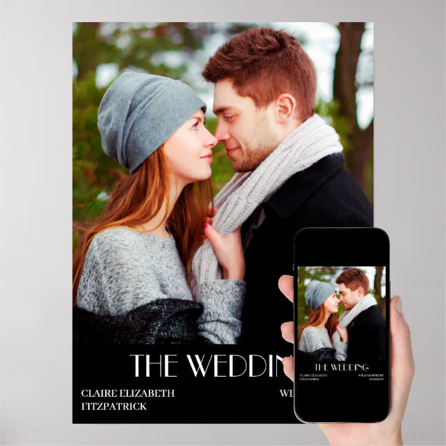 Hollywood Movie Poster Wedding Welcome Sign | Zazzle