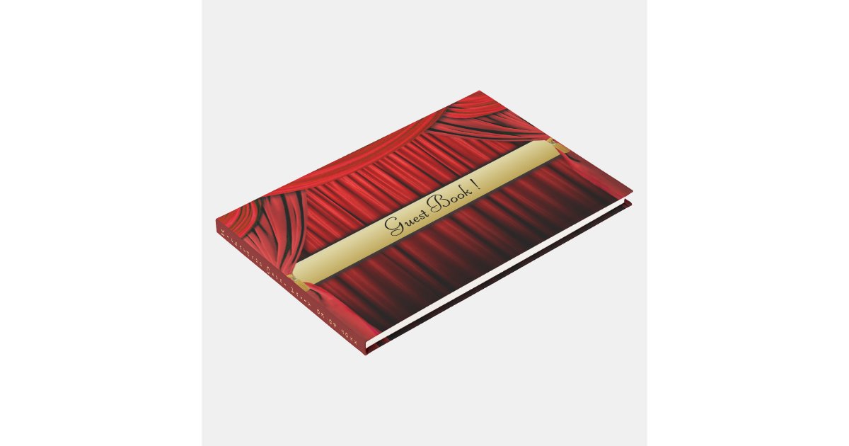 Hollywood Party Guest Book Information Spine | Zazzle