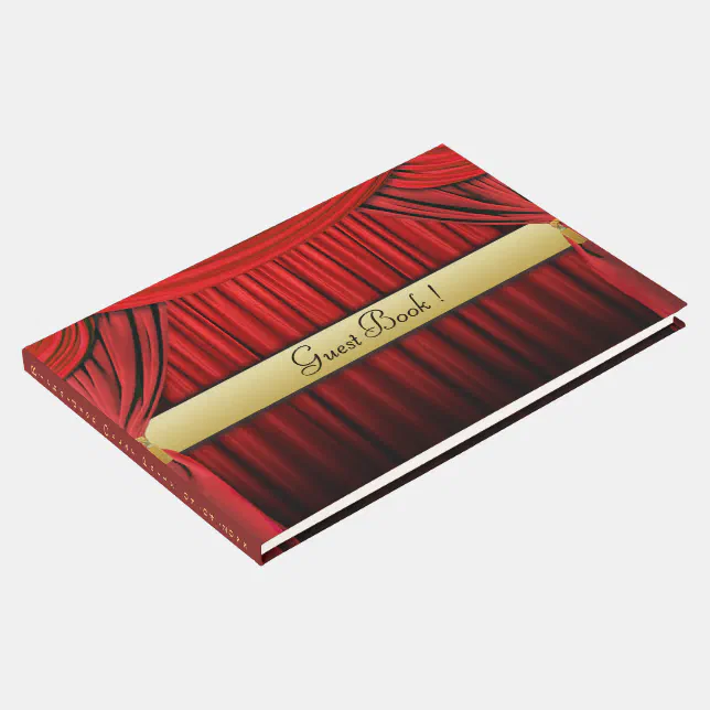 Hollywood Party Guest Book Information Spine | Zazzle
