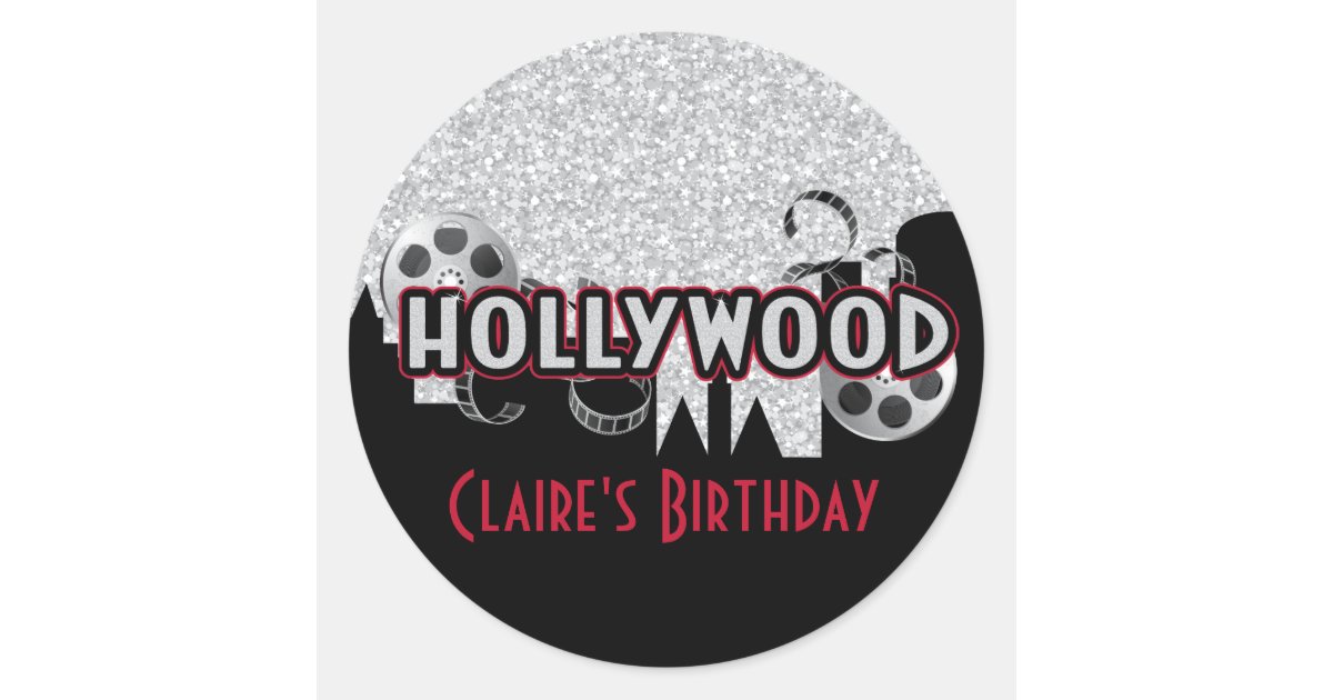 Hollywood Party Stickers | Zazzle