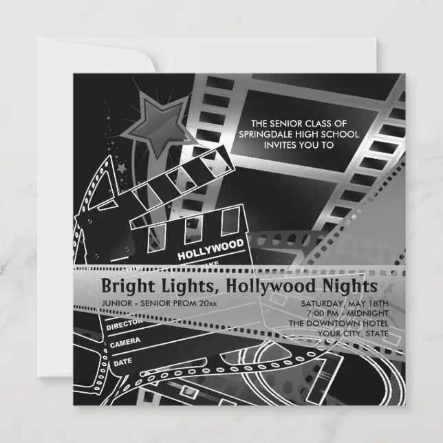 Hollywood Prom Invitations | Zazzle