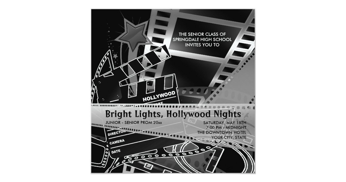 Hollywood Prom Invitations | Zazzle.com