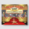 Hollywood Red Carpet Birthday Party Guest Book | Zazzle