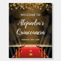 Hollywood Red Carpet Quinceanera Welcome Sign | Zazzle