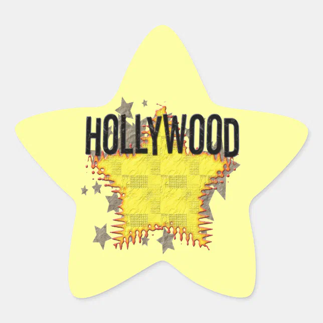 Hollywood Sticker! Star Sticker | Zazzle