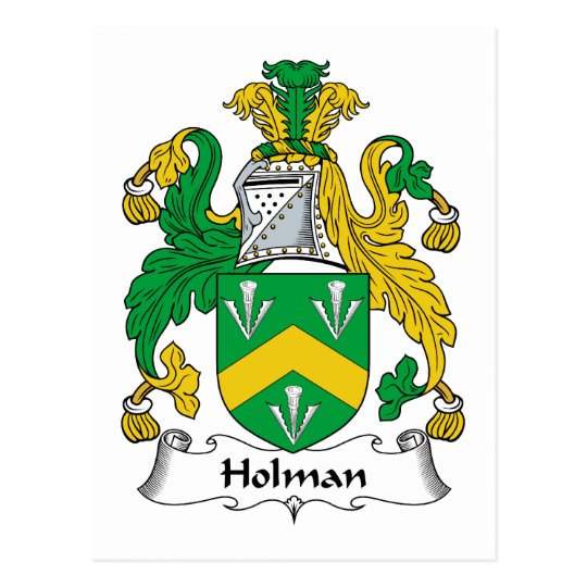 Holman Family Crest Postcard | Zazzle.com
