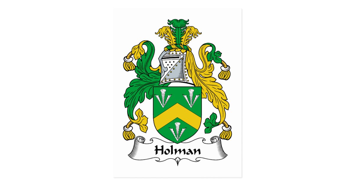 Holman Family Crest Postcard | Zazzle.com