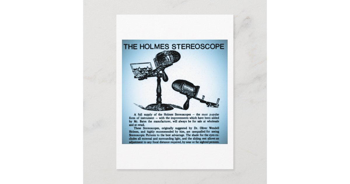 Holmes Stereoscope Advertisement (Cyanotype) Postcard | Zazzle