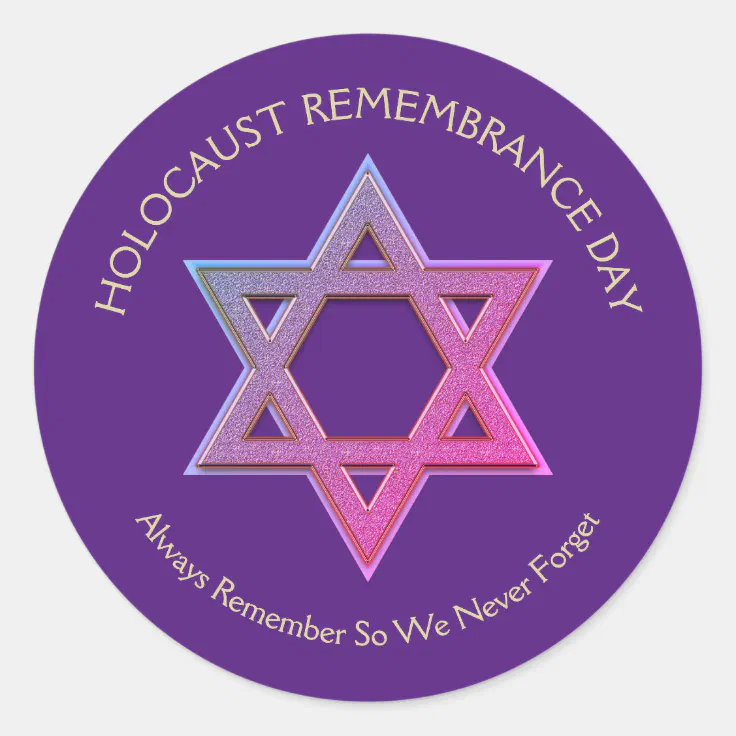Holocaust Remembrance Day Classic Round Sticker | Zazzle