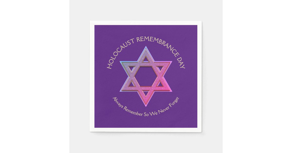Holocaust Remembrance Day YOM HASHOAH Napkins | Zazzle
