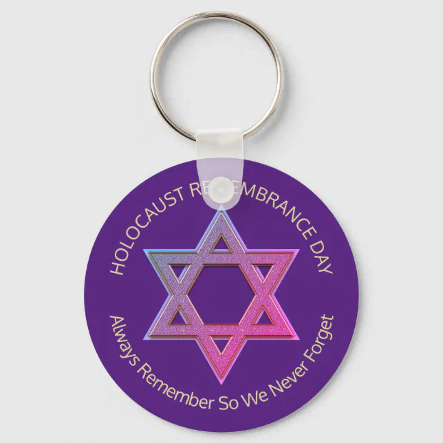 Holocaust Remembrance YOM HASHOAH Keychain | Zazzle