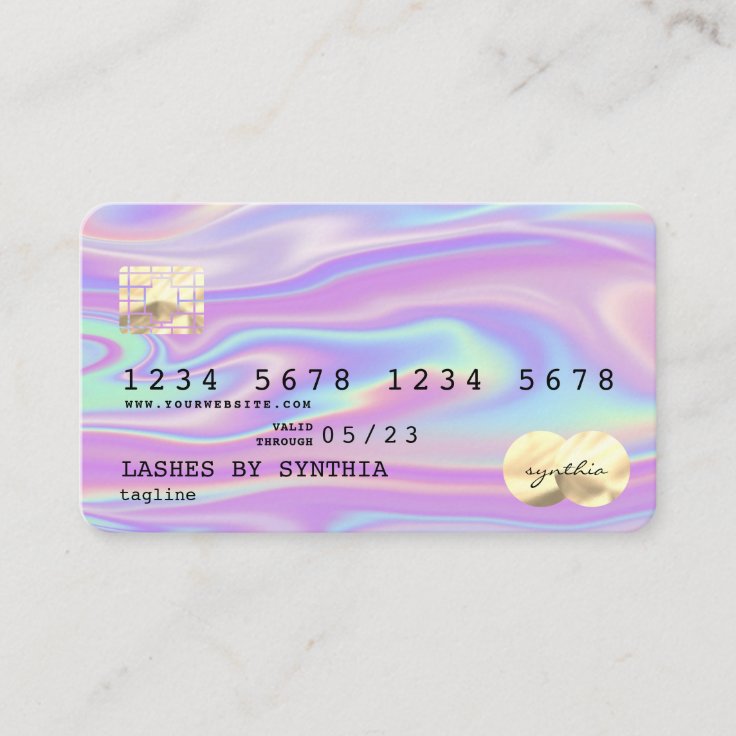 Holograph Modern Credit Card Style Add Logo | Zazzle