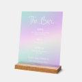 Holographic Bar Menu Acrylic Sign | Zazzle