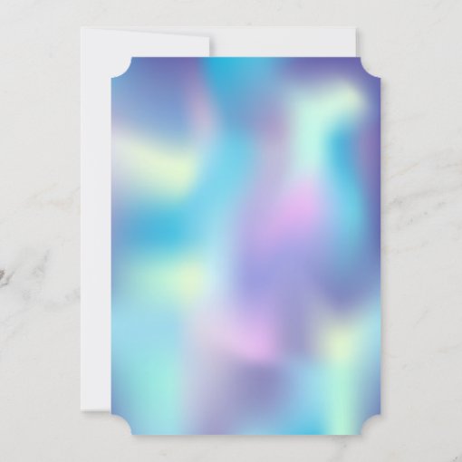 Holographic Blue Glitter Graduation Cap Graduation Invitation | Zazzle