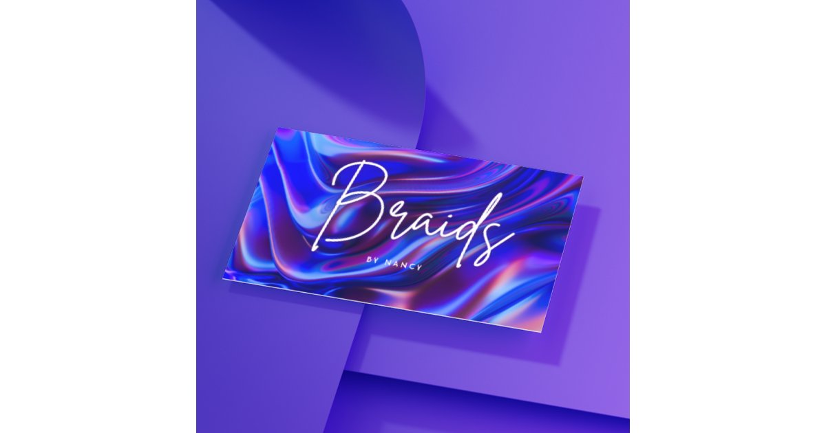 Holographic Braids Business Card | Zazzle