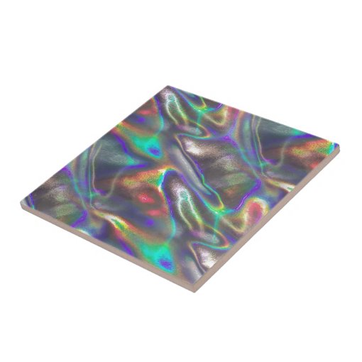 holographic ceramic tile | Zazzle