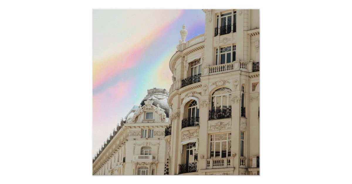 Holographic City Scape Poster | Zazzle