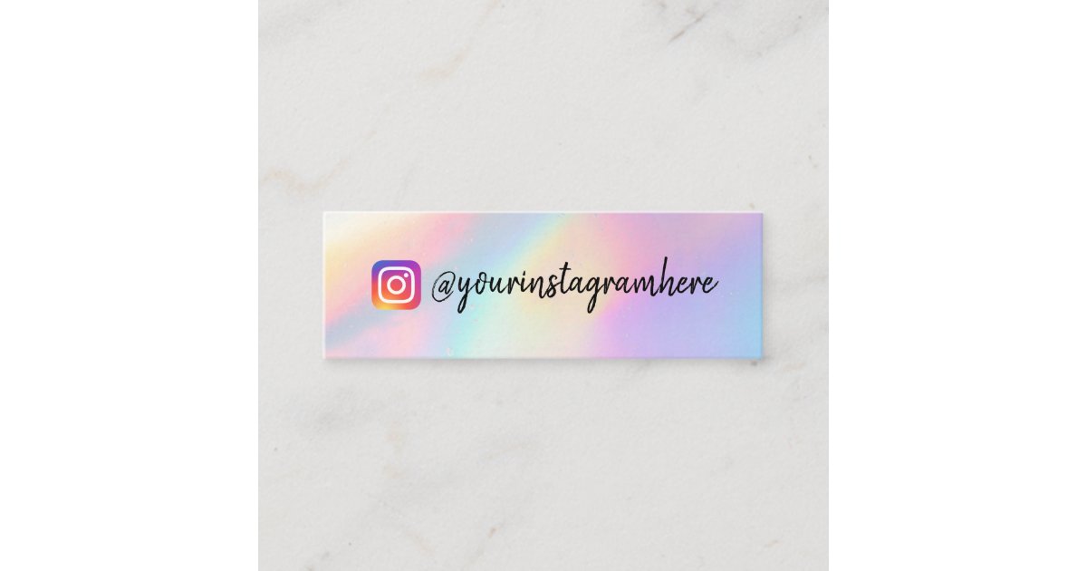 Holographic Color Shift Mini Business Card | Zazzle