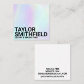 Holographic Color Shift Square Business Card | Zazzle